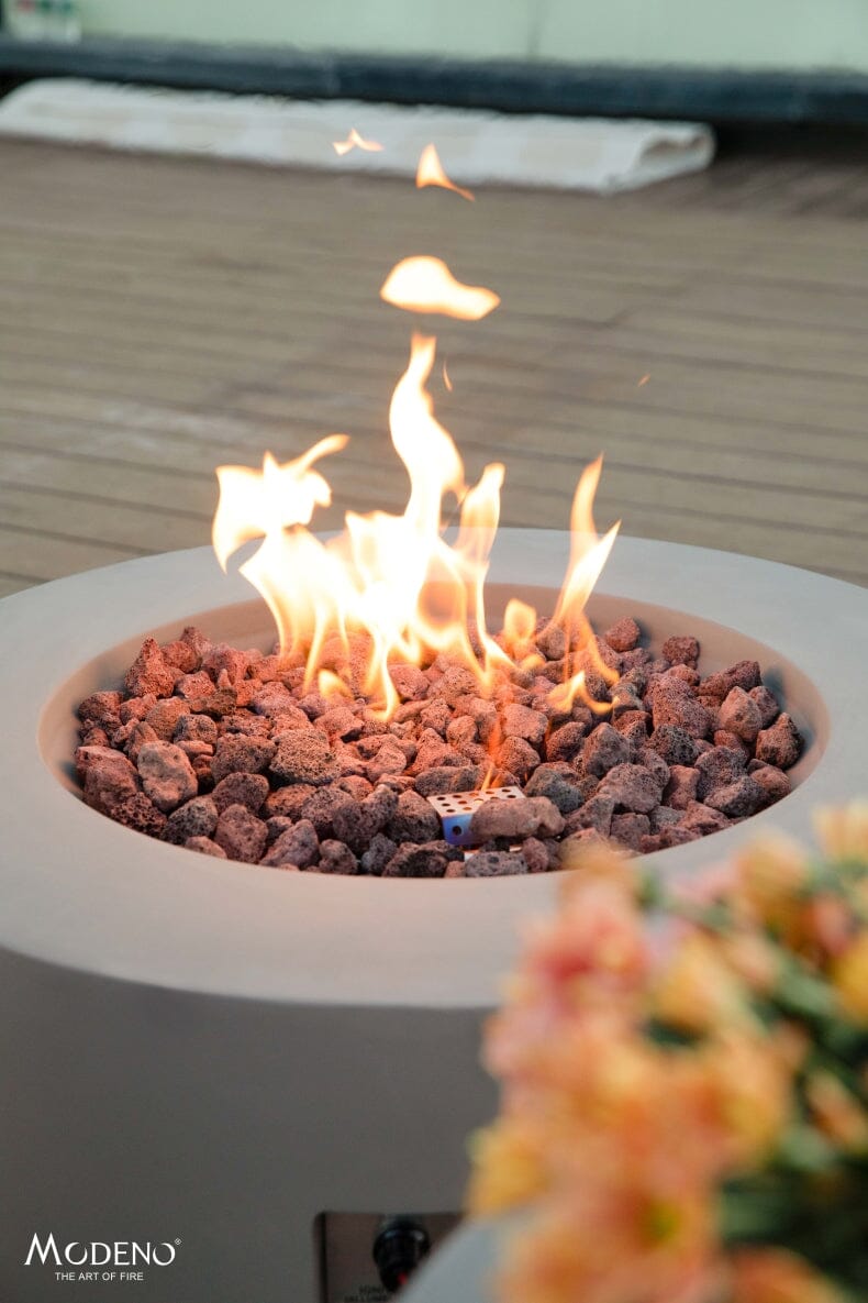 Modeno by Elementi-Waterford Concrete Fire Pit/Table Grey Modern OFG15 ...